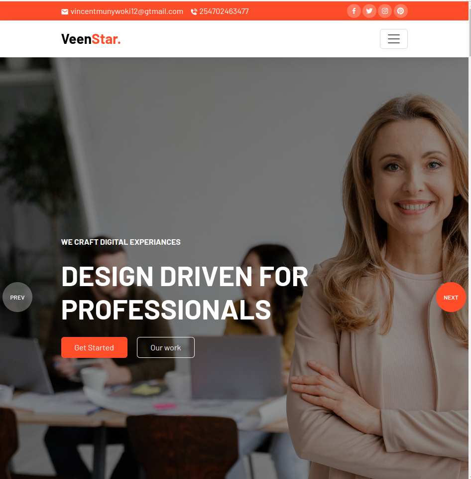Vincent portfolio website